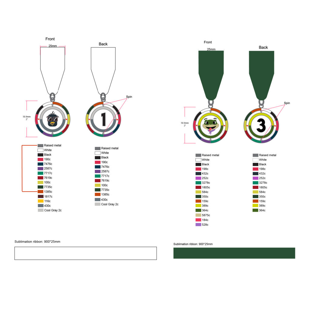 Custom medal details